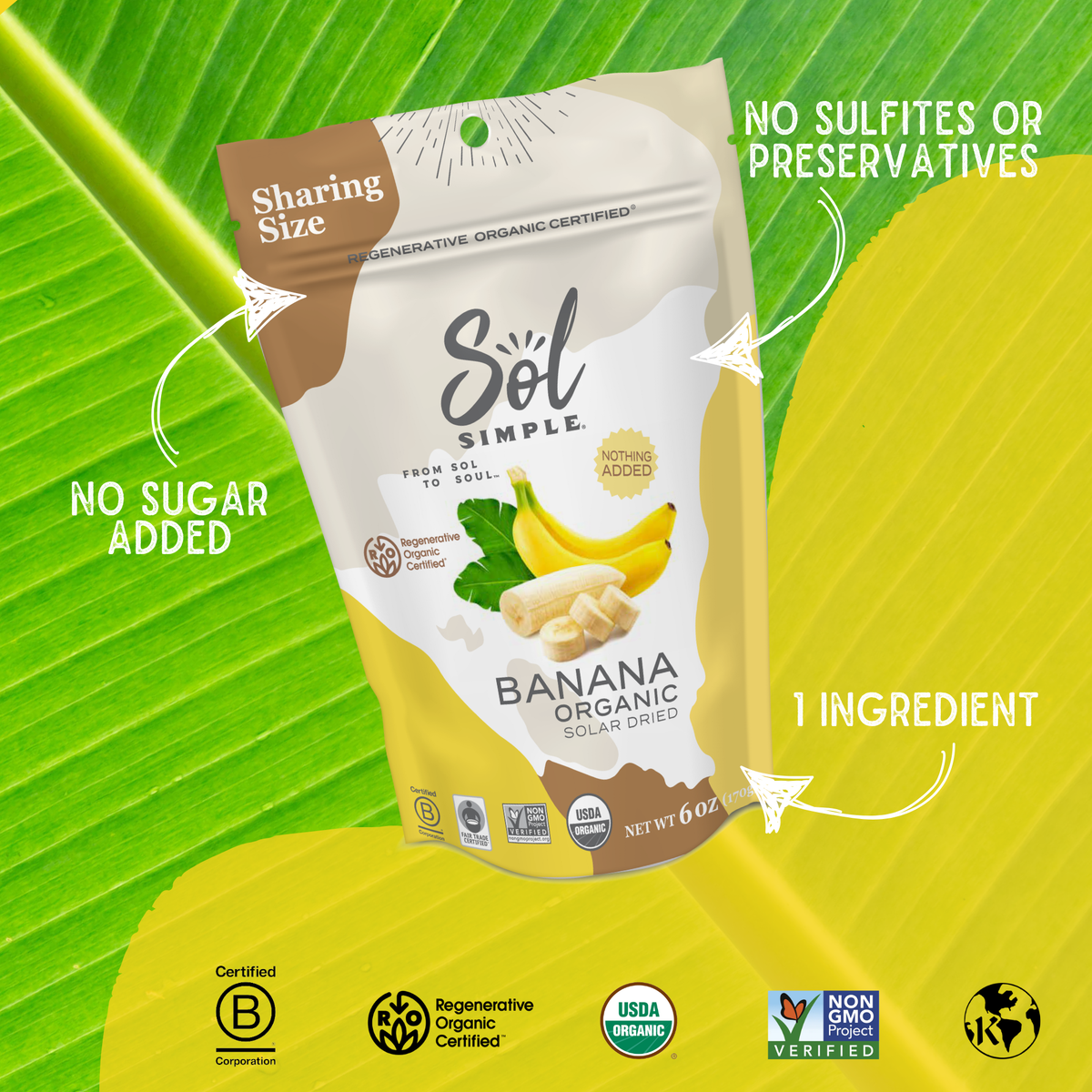 Organic Dried Bananas | Solar Dried Bananas – Sol Simple LLC
