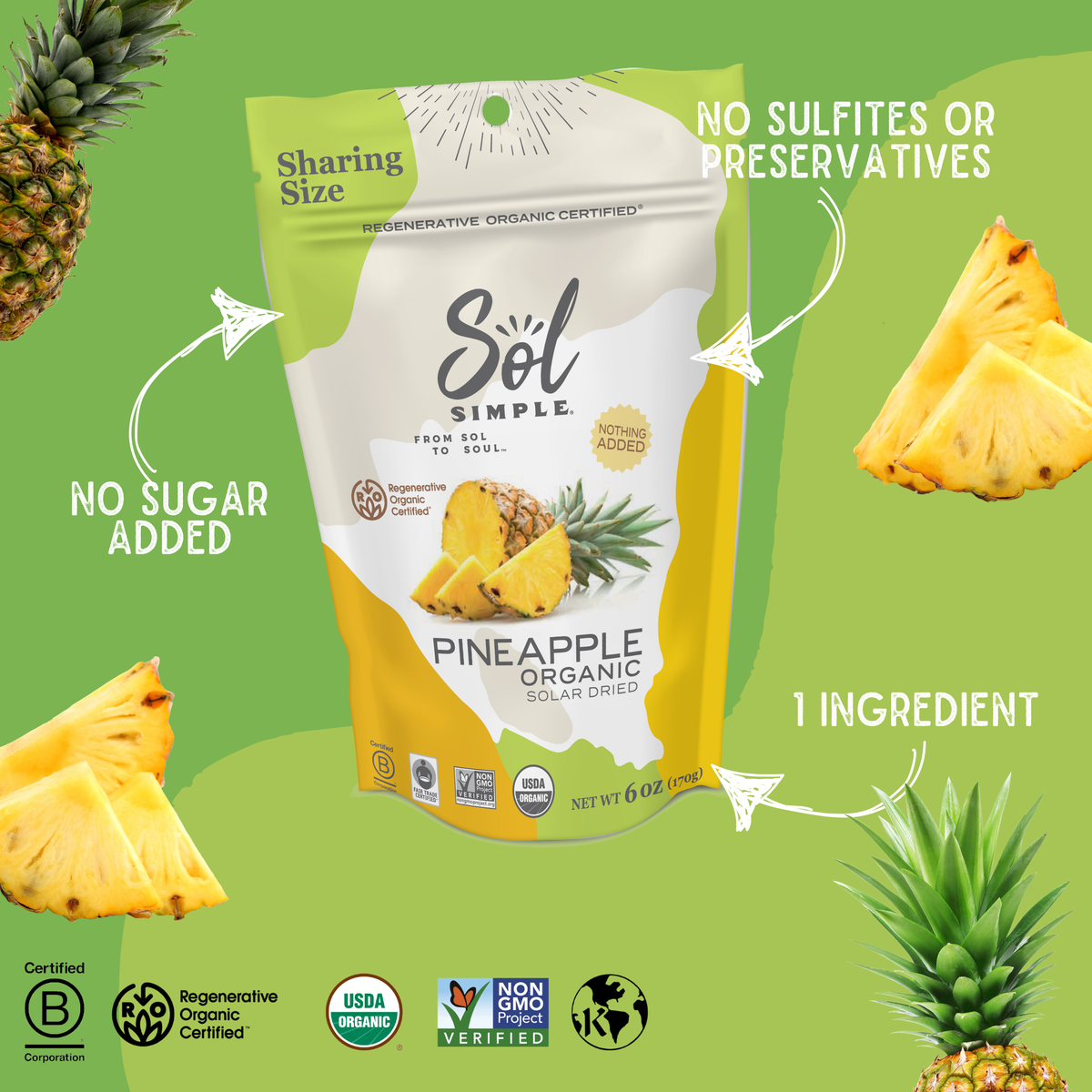 Organic Pineapple | Dried Pineapple | Organic Dried Pineapple – Sol ...