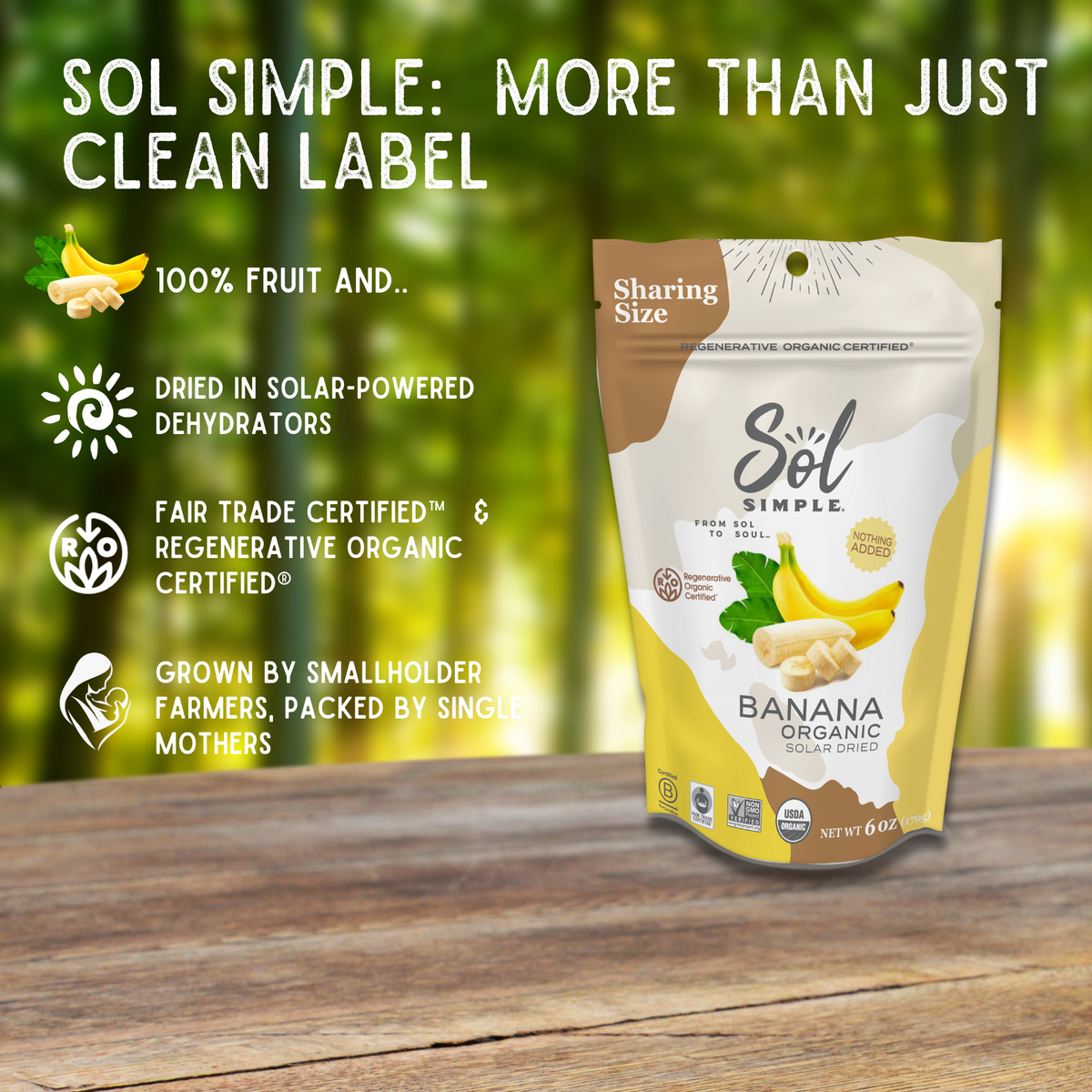 Organic Dried Bananas | Solar Dried Bananas – Sol Simple LLC